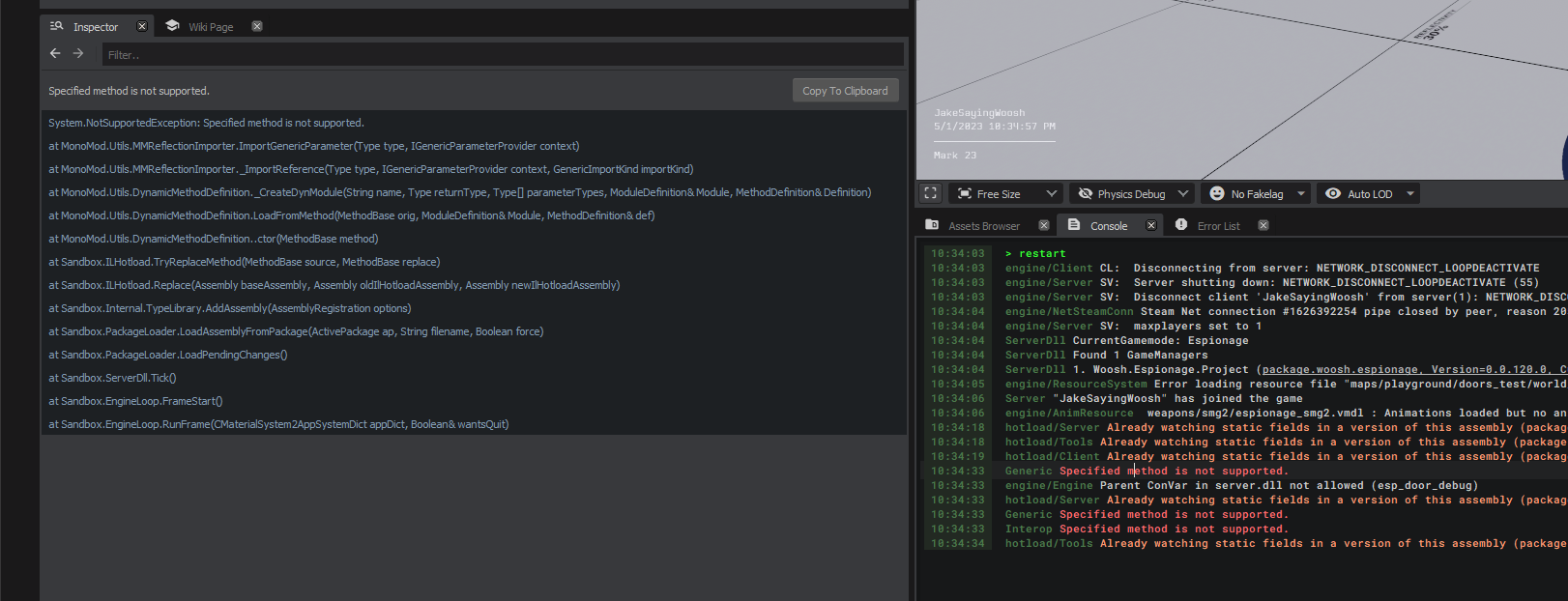 Unable to ILHotload a generic readonly struct · Issue #3227 · Facepunch/sbox-issues · GitHub