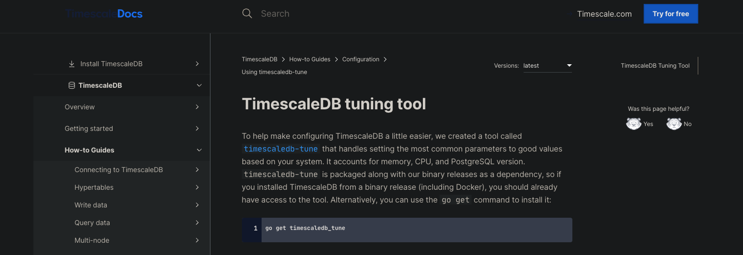 [Content Bug] Add full path to timescaledb_tune package [Issue with the page: /timescaledb ...