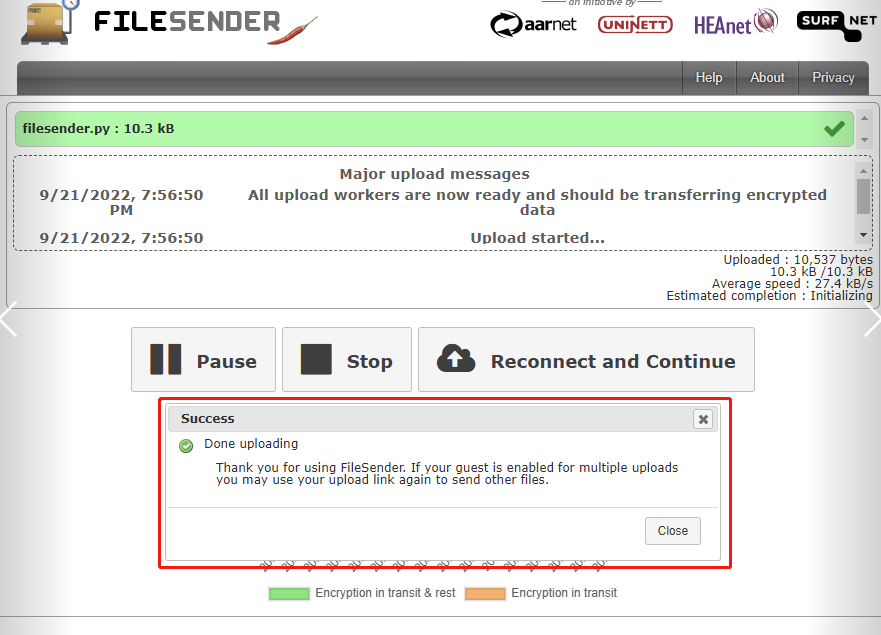 redirection after file upload · Issue #1324 · filesender/filesender · GitHub