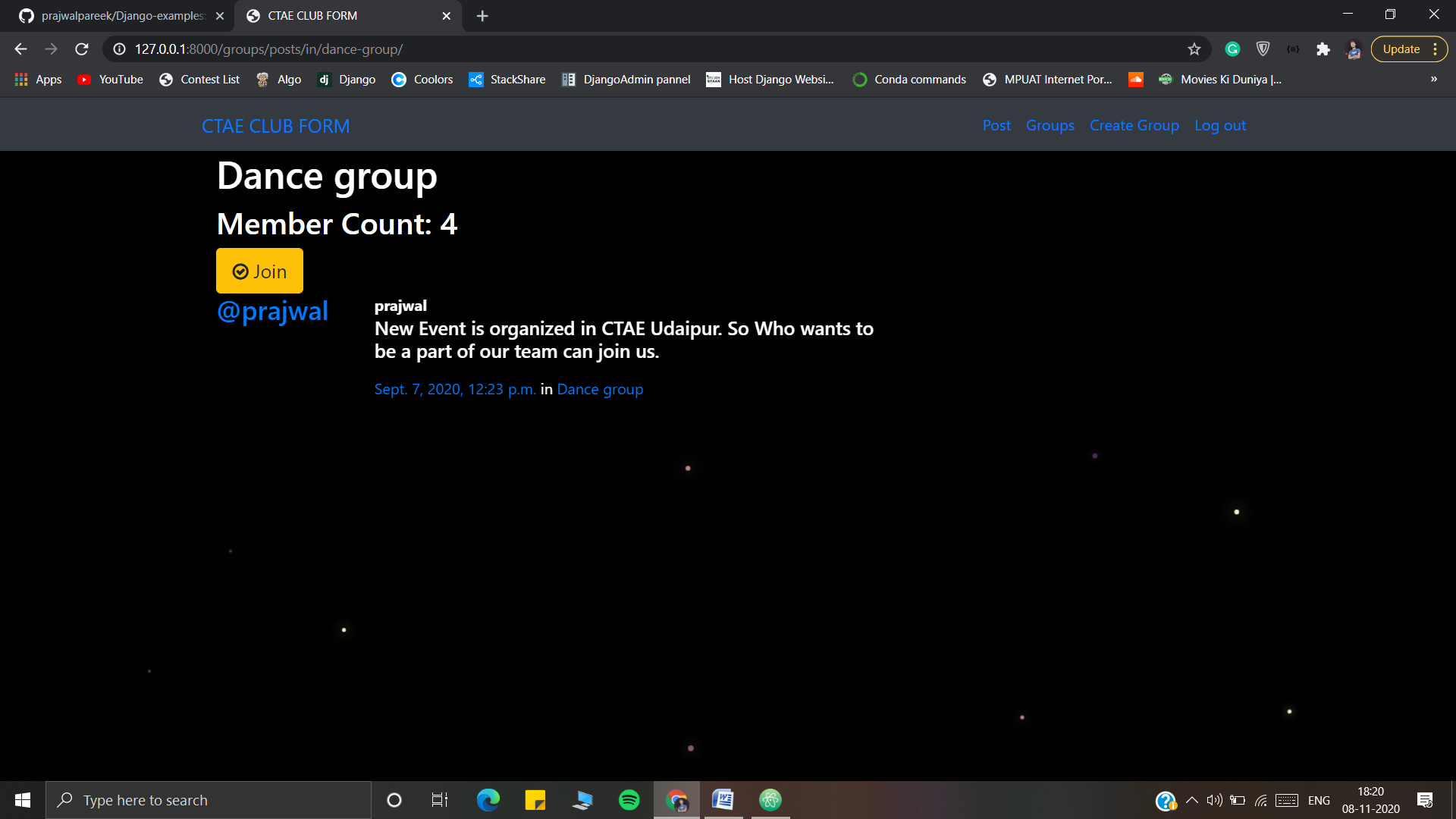 GitHub - prajwalpareek/CLUB-MANAGEMENT-APP