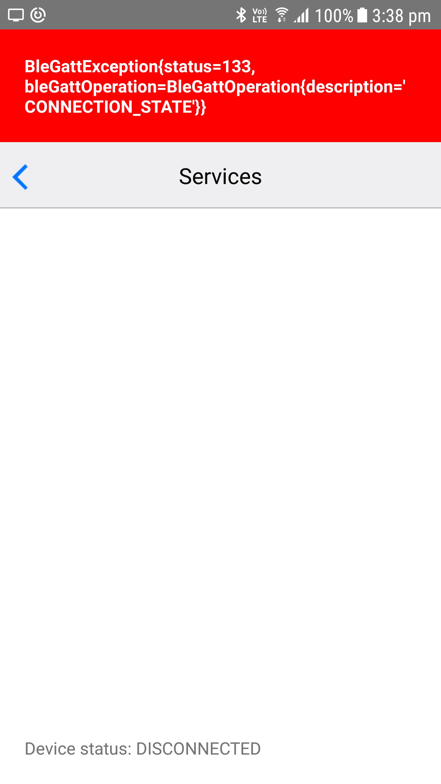 BleGattException status=133 · Issue #137 · dotintent/react-native-ble-plx · GitHub