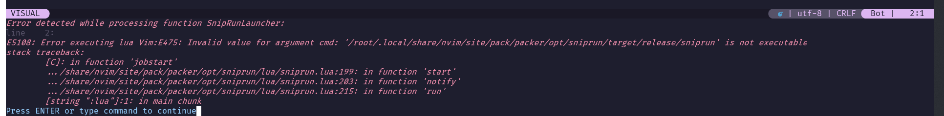 SnipRun 报错 · Issue #292 · ayamir/nvimdots · GitHub