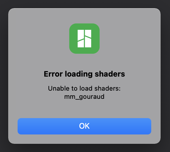 V1.4 - Bambu Studio throws "error loading shaders" when opened - Mac · Issue #881 · bambulab ...
