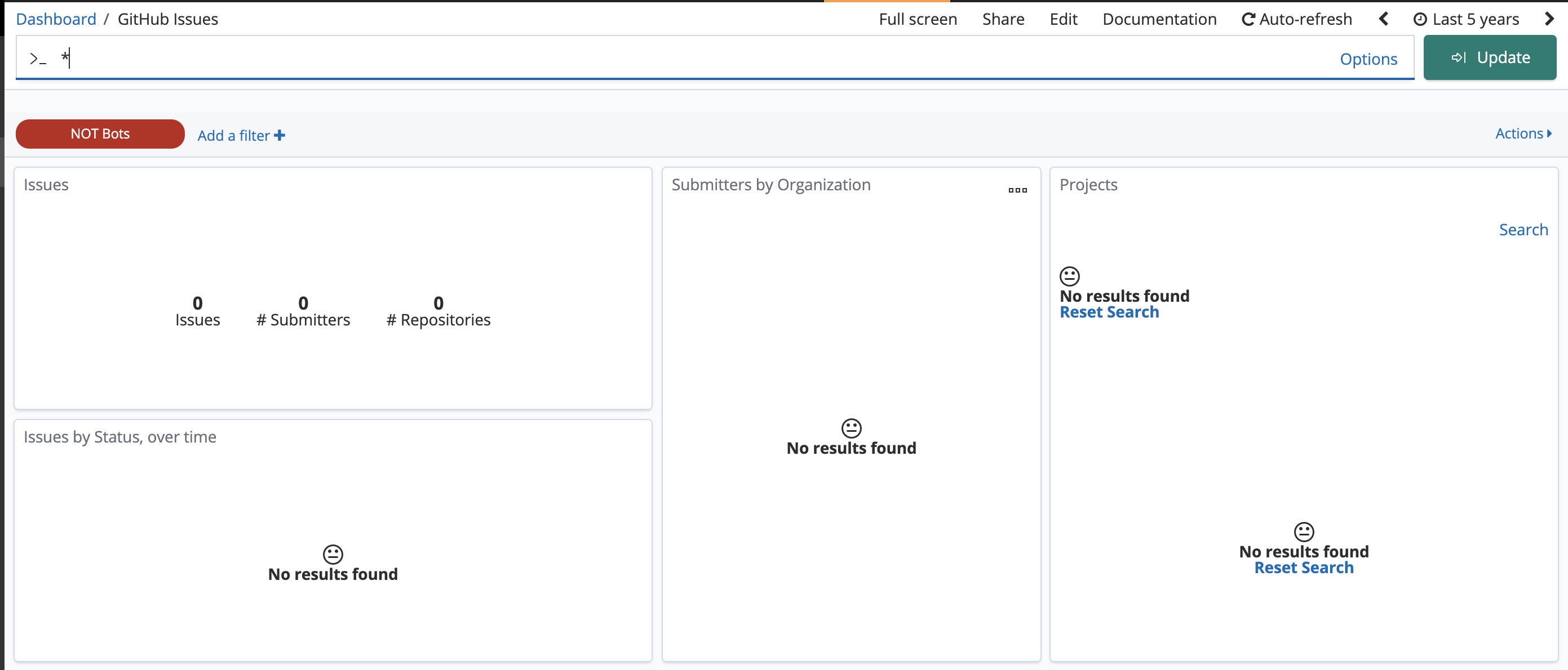 Github Issue And Pull Requests Data Not Bieng Populated · Issue 521 · Chaoss Grimoirelab