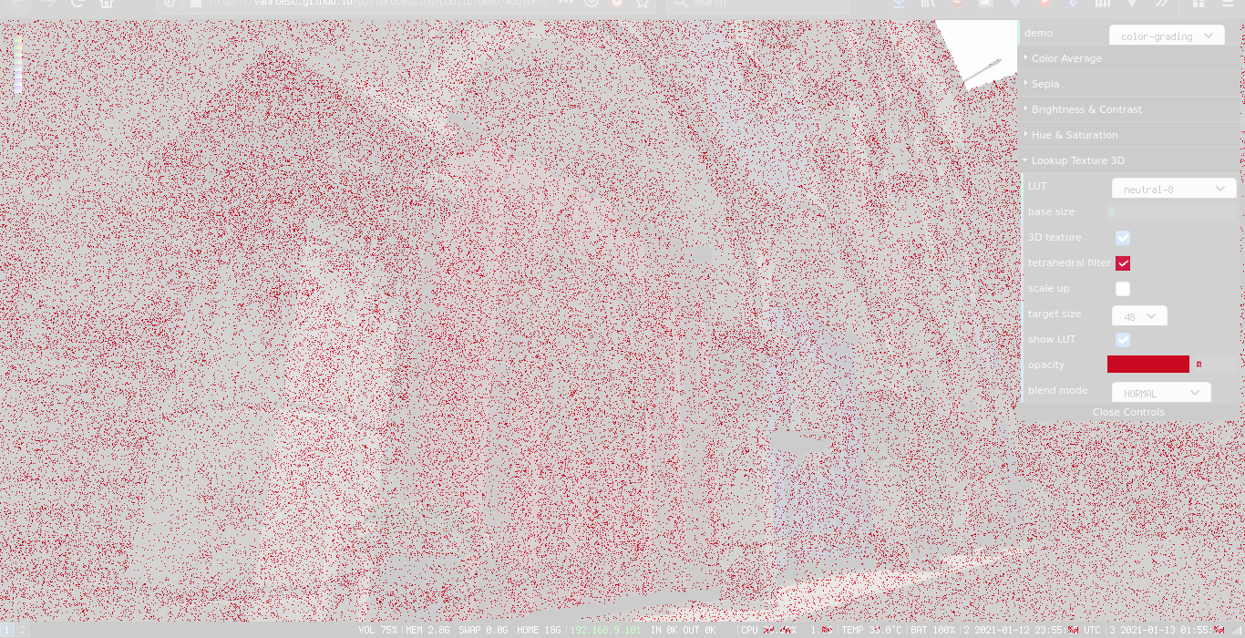 LUTEffect produces incorrect results · Issue #250 · pmndrs/postprocessing · GitHub