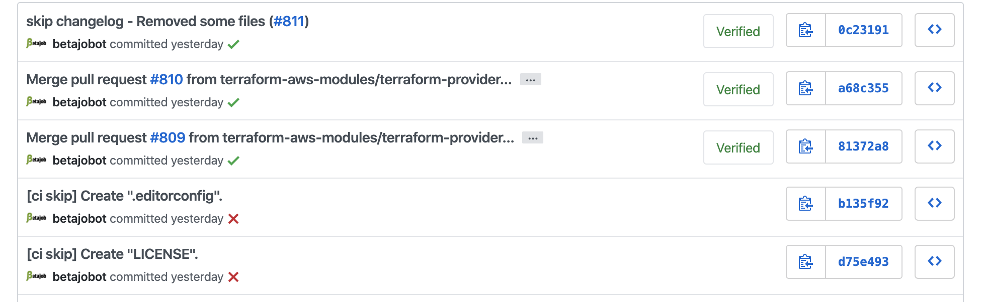 Only allow squash merging in repos · Issue #2 · terraform-aws-modules/meta · GitHub