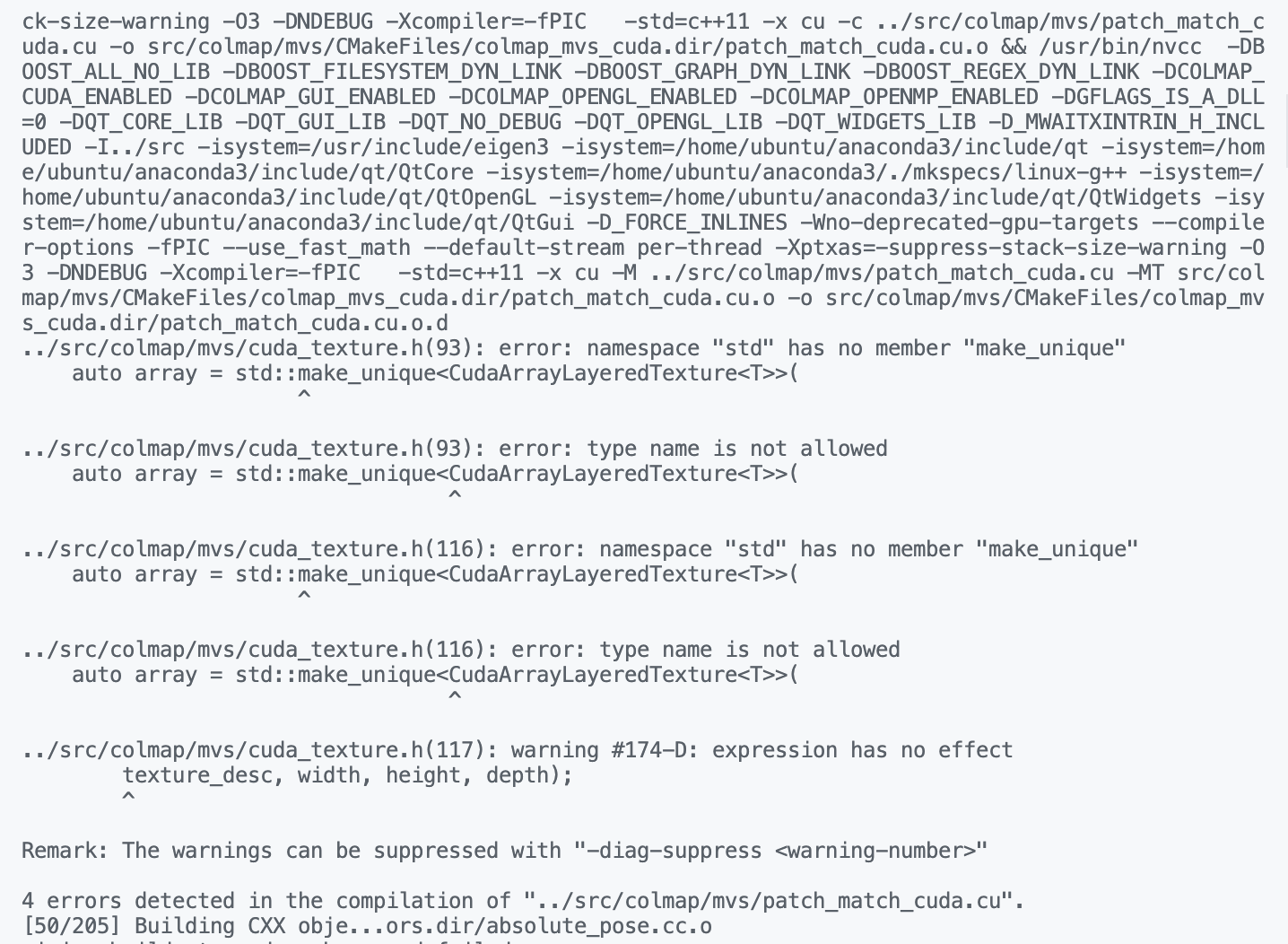 Installation Error (Ubuntu 20.04) · Issue #2097 · colmap/colmap · GitHub