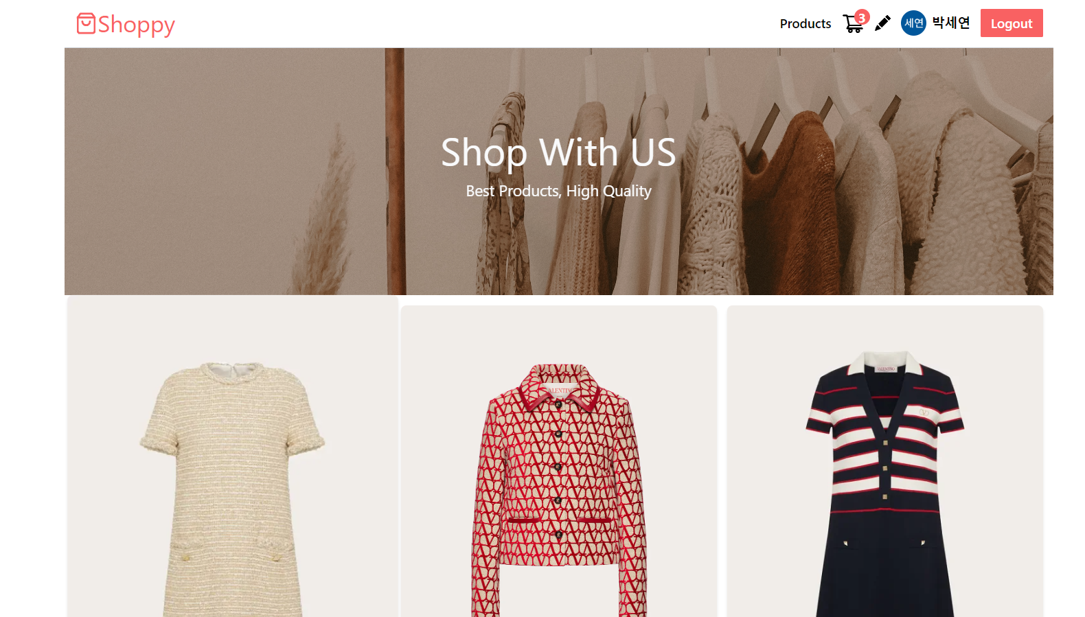 GitHub - yeon7485/shoppy: [React] 쇼핑몰 서비스