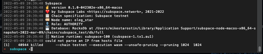 Error when start node in macOS · Issue #433 · autonomys/subspace · GitHub