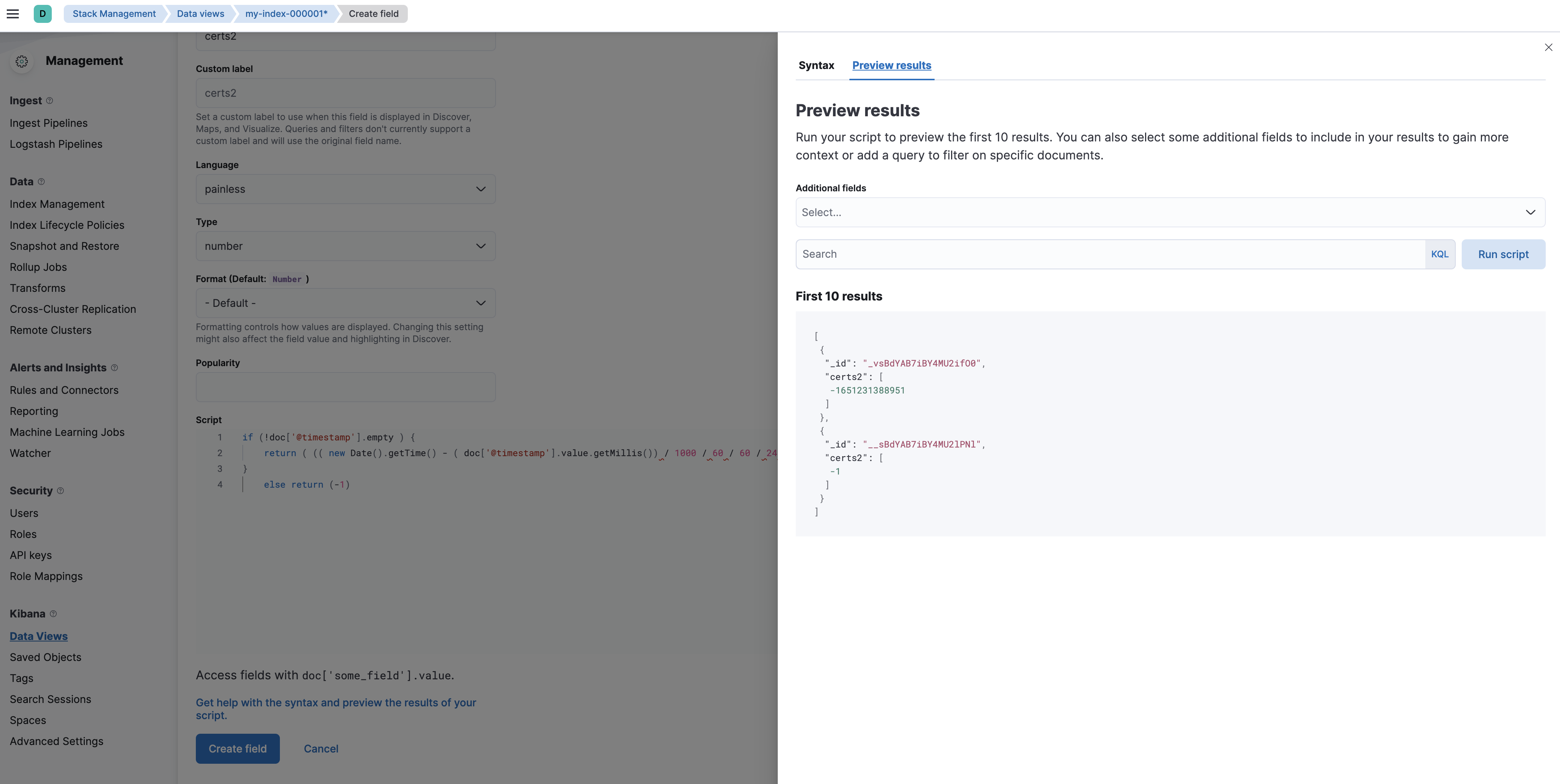Kibana Handles Runtime Field Scripts Differently Than Elasticsearch Issues With Emit And Math 