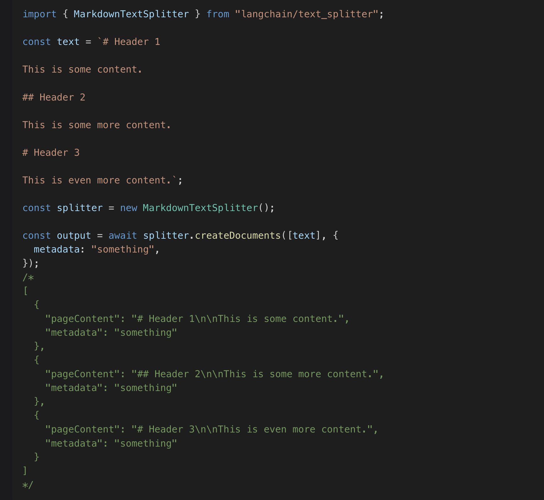 Markdowntextsplitter Api Looks Like It S Not Working As Document Expected · Issue 840