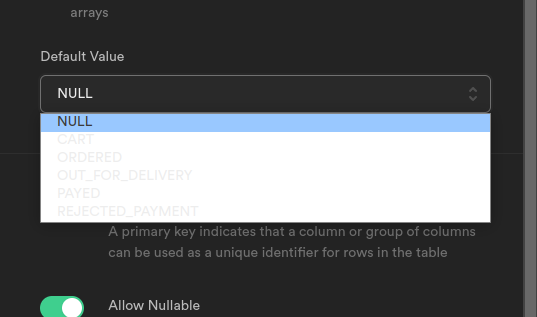 The background color of the drop-down is incorrect when choosing an default enum form the ...