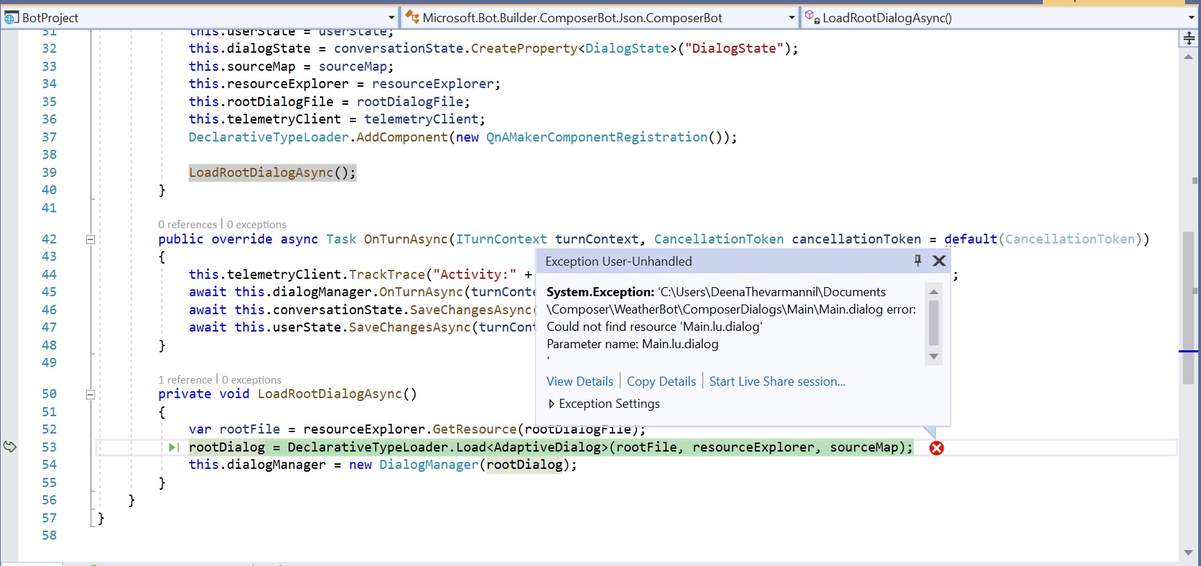 Bot Created Using Microsoft Botframework Composer Fails To Launch After Deployment · Issue 2001