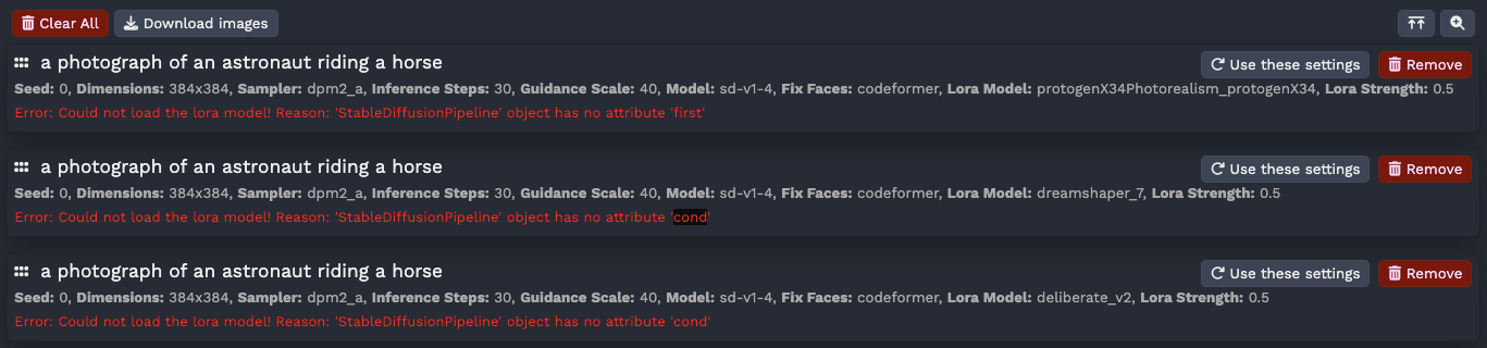 LORAs not working with 2.5.45 (beta) · Issue #1433 · easydiffusion/easydiffusion · GitHub