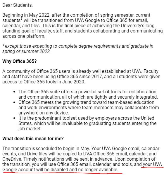 IMPENDING DOOM: Migrate all user accounts to Office 365 · Issue #526 · thecourseforum ...