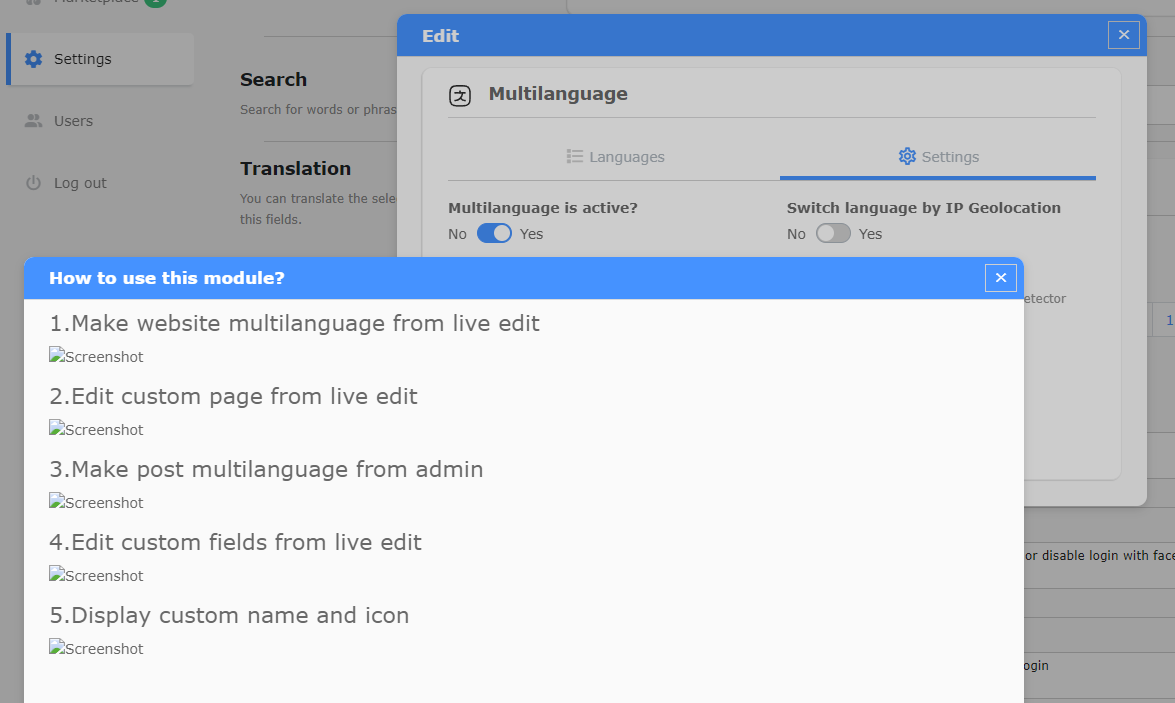 Multilanguage Help page has missing screenshots · Issue #816 · microweber/microweber · GitHub