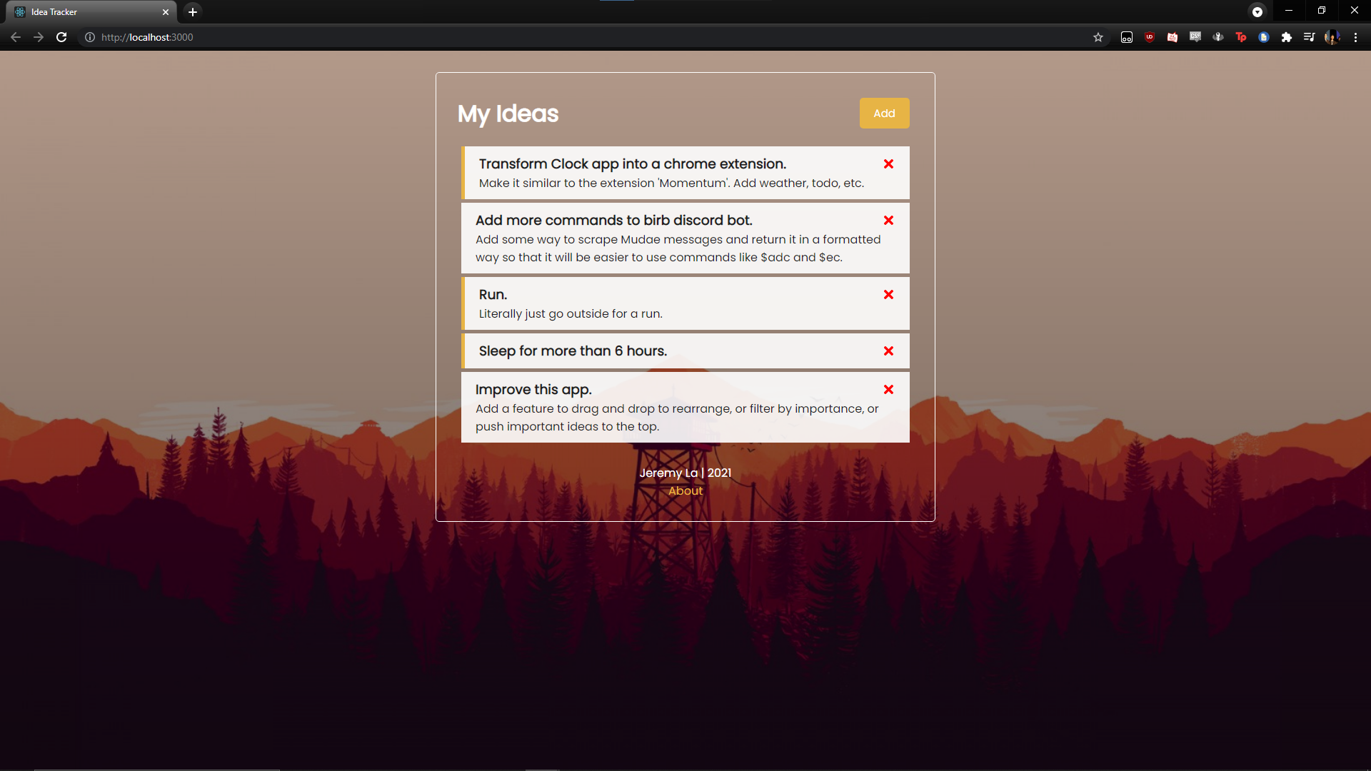 GitHub - jelalalamy/Idea-Tracker: A little app I made to keep track of ...