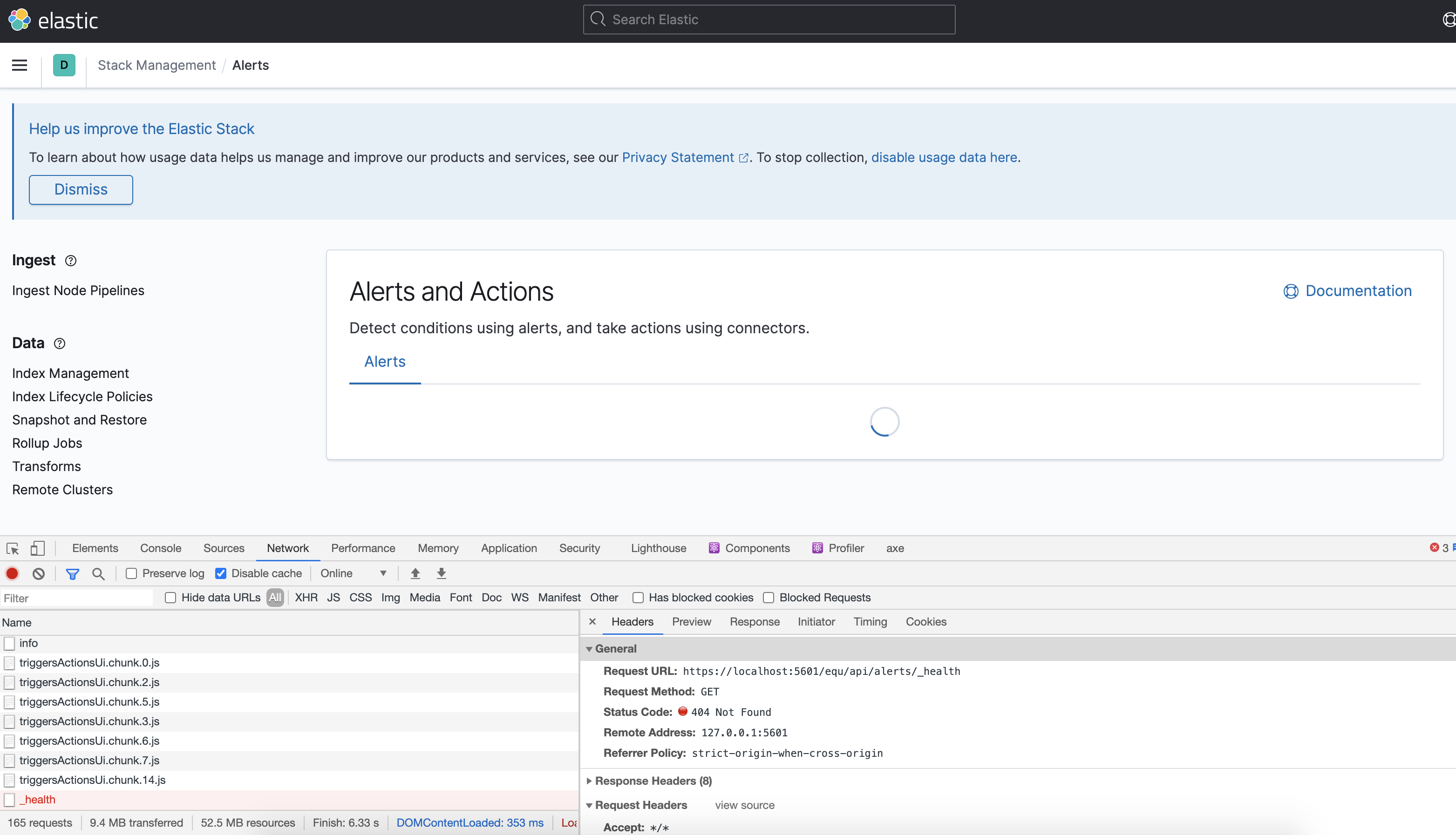 [Alerting UI] If `xpack.actions.enabled` is set as false, UI doesn't say about it, just showing ...