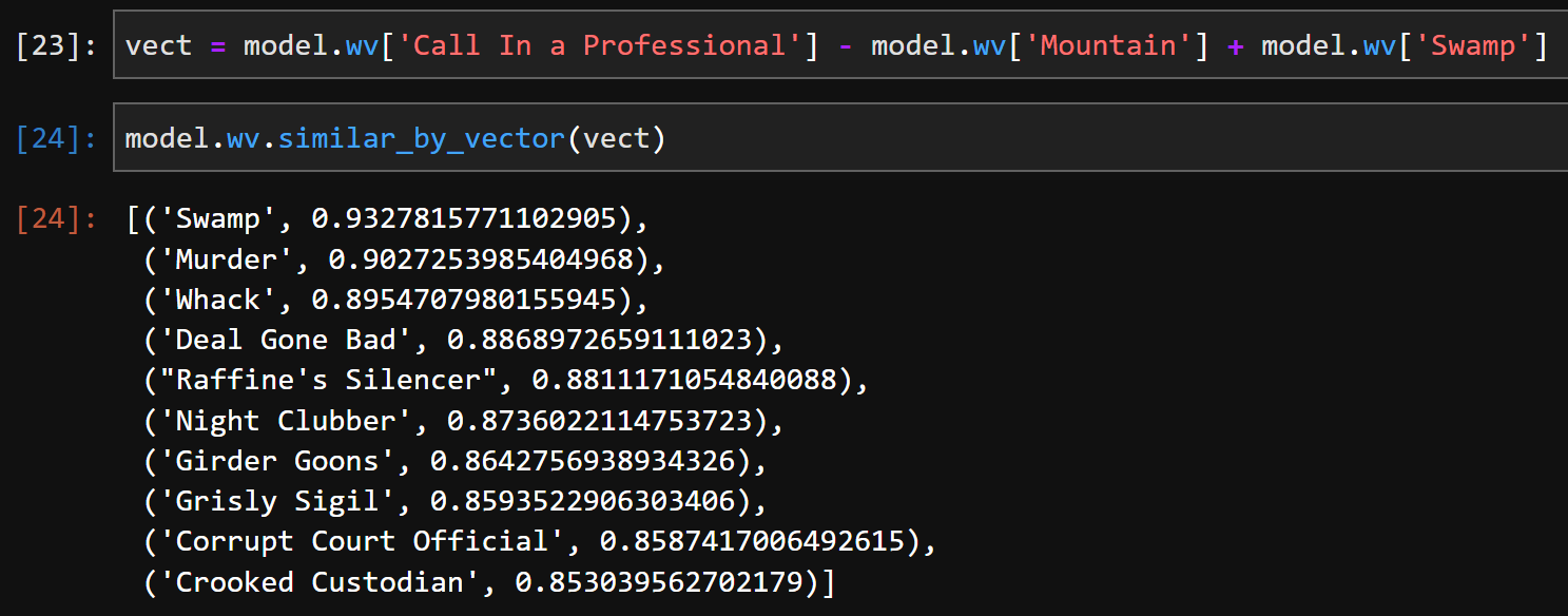 GitHub - afreefaw/MTG-card2vec: Vector embeddings of Magic the Gathering cards using 17Lands ...