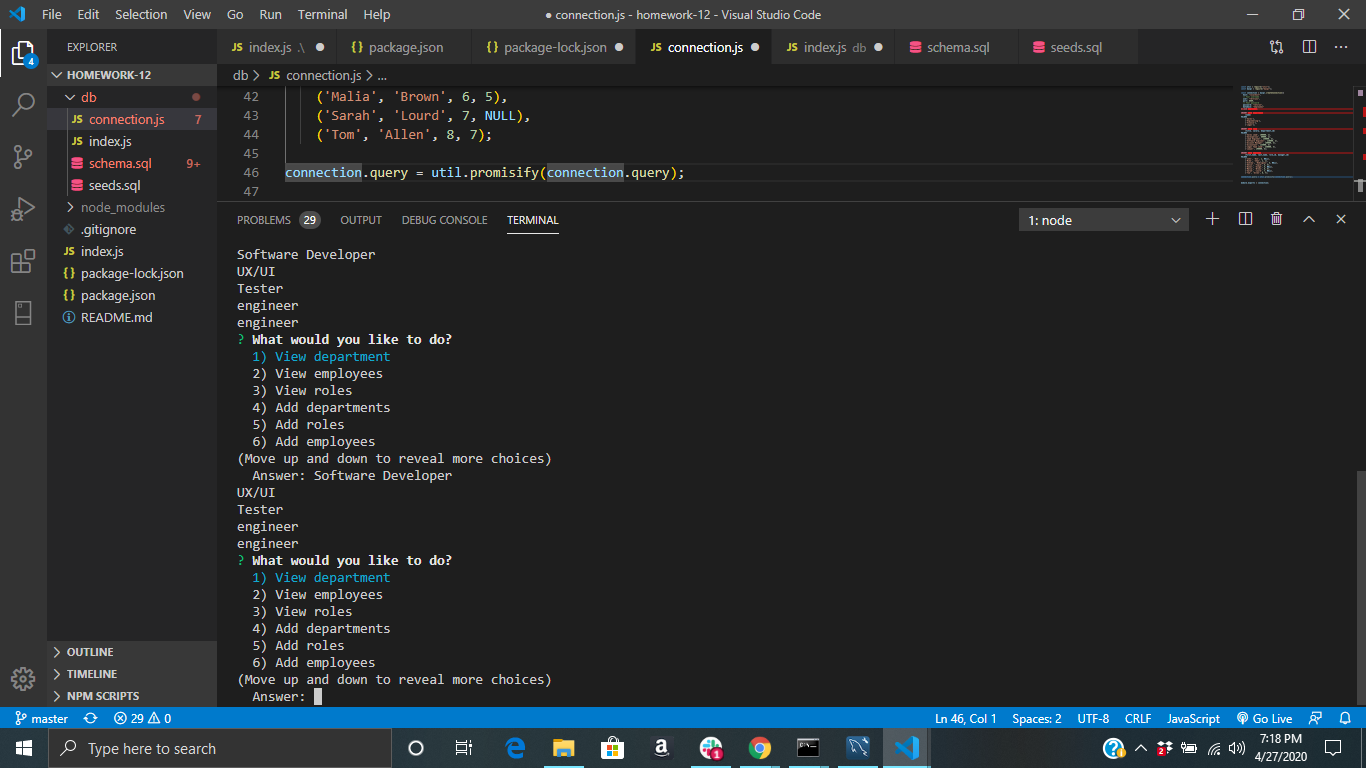 employee-tracker - Codesandbox