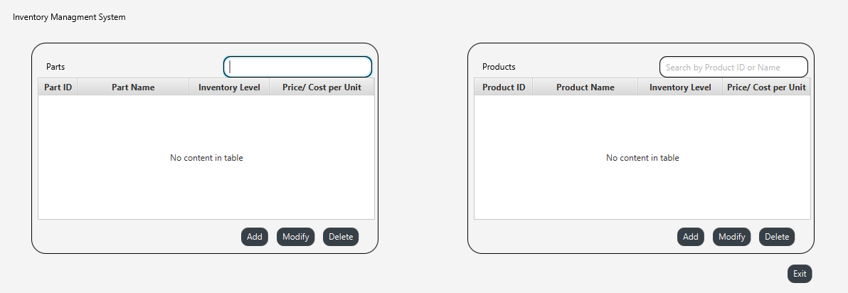 GitHub - TabishAbbasi/Java-I-Project: Inventory Management application ...
