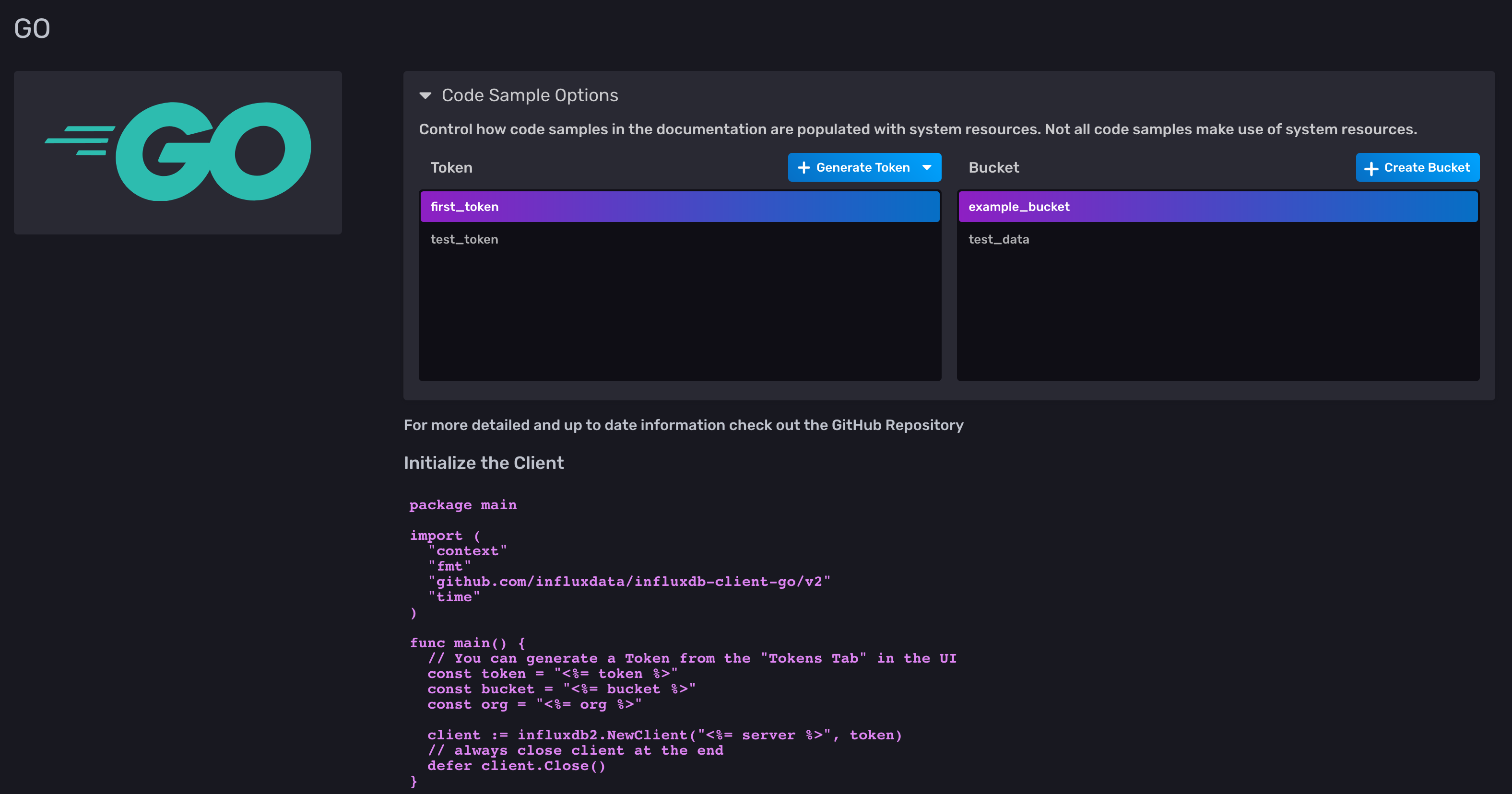 Client libraries markdown code examples incorrect for OSS · Issue #1194 · influxdata/ui · GitHub