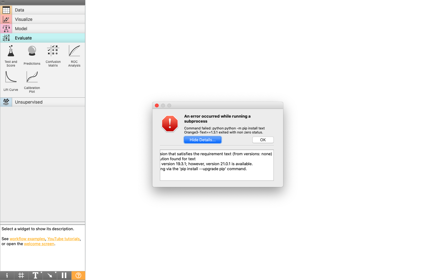 Couldn't get the text add-on installed on MacBook Orange3 · Issue #633 · biolab/orange3-text ...