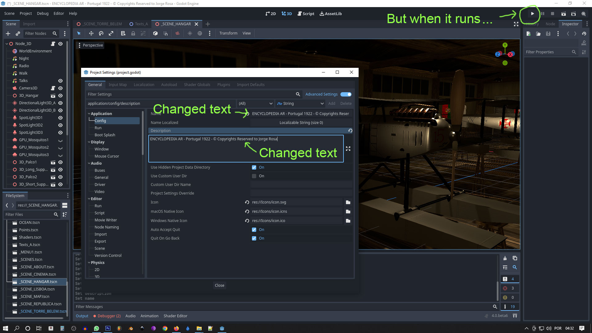 Text input in the "Name" and "Description" fields ... · Issue #69792 · godotengine/godot · GitHub