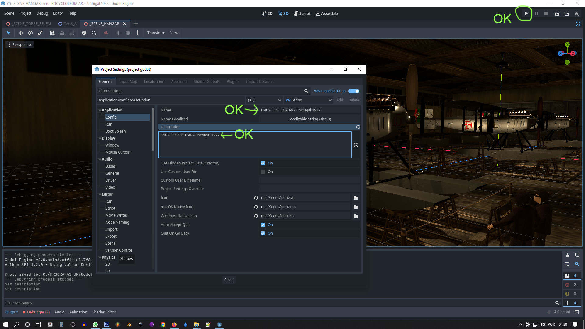 Text input in the "Name" and "Description" fields ... · Issue #69792 · godotengine/godot · GitHub