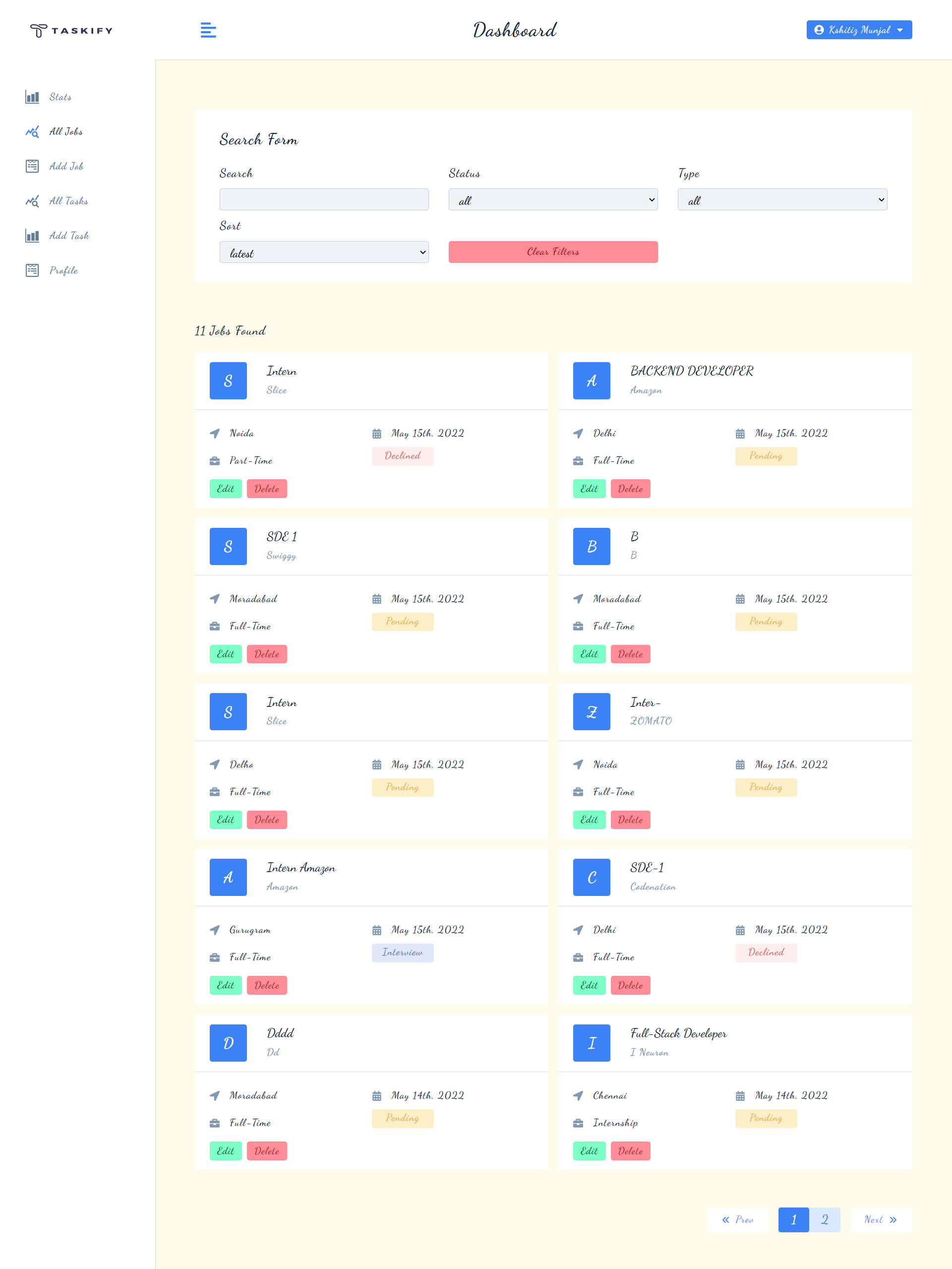GitHub - Kshitiz-13/Taskify: Taskiify A web App made using MERN to make our life easier while ...