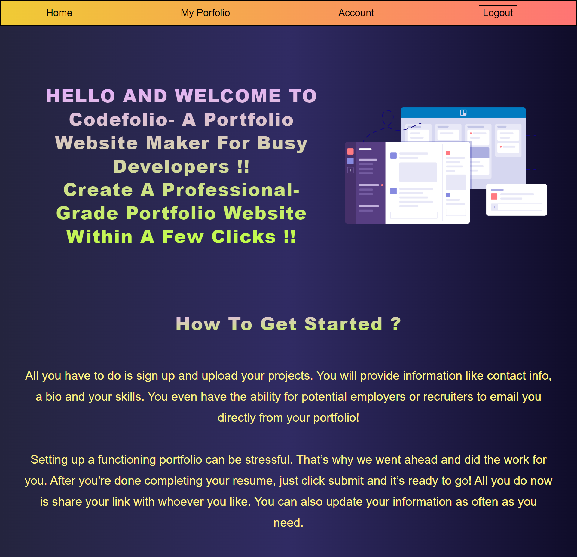 GitHub - Kshitiz-13/CodeFolio-A-porfolio-website-builder-for-Busy-developers