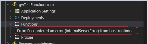 There is an error in functions node for Linux function App · Issue ...