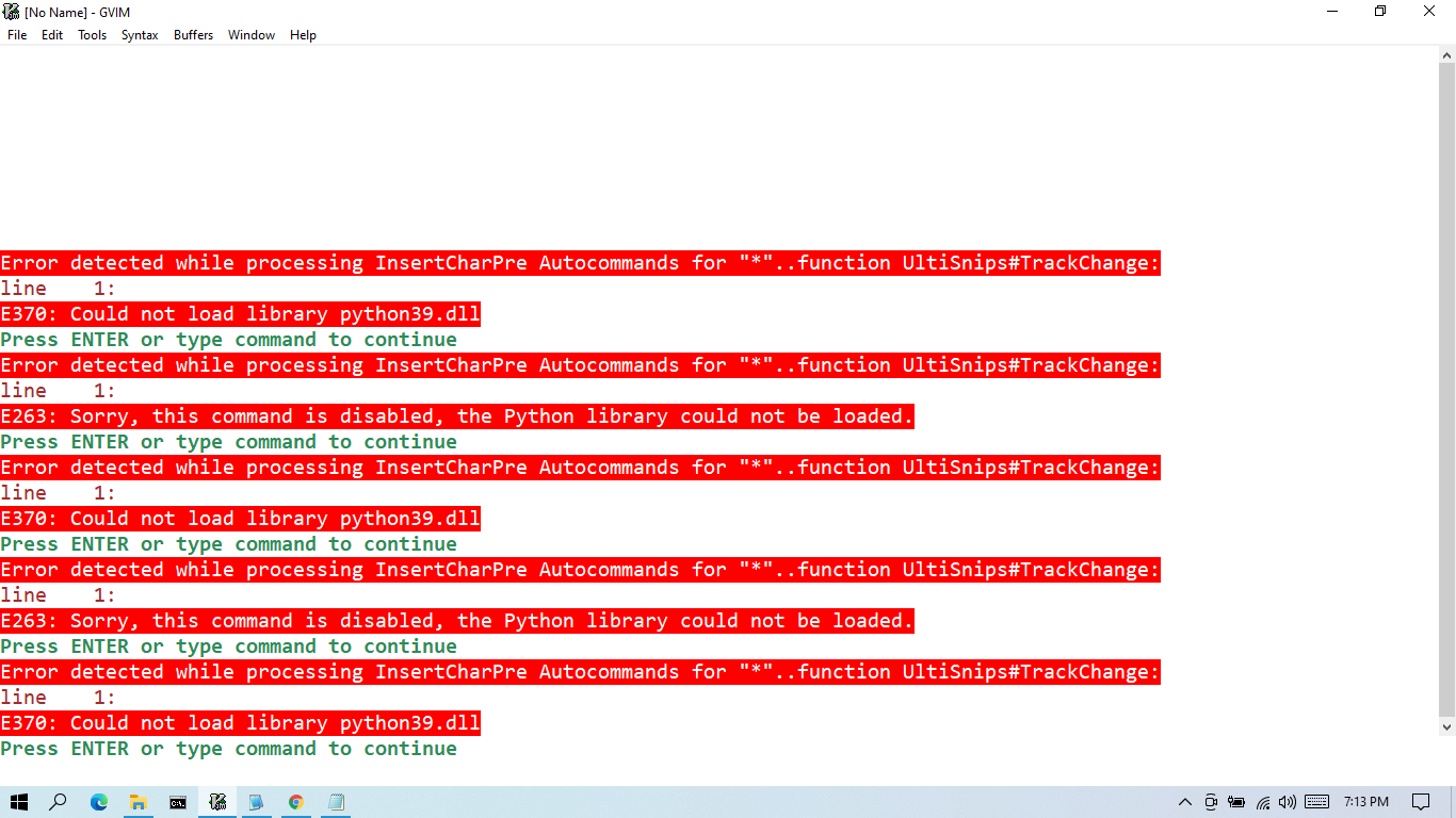 Could Not Load Python39dill Please Help Me Vim Verions 82 Python Version 395 · Issue