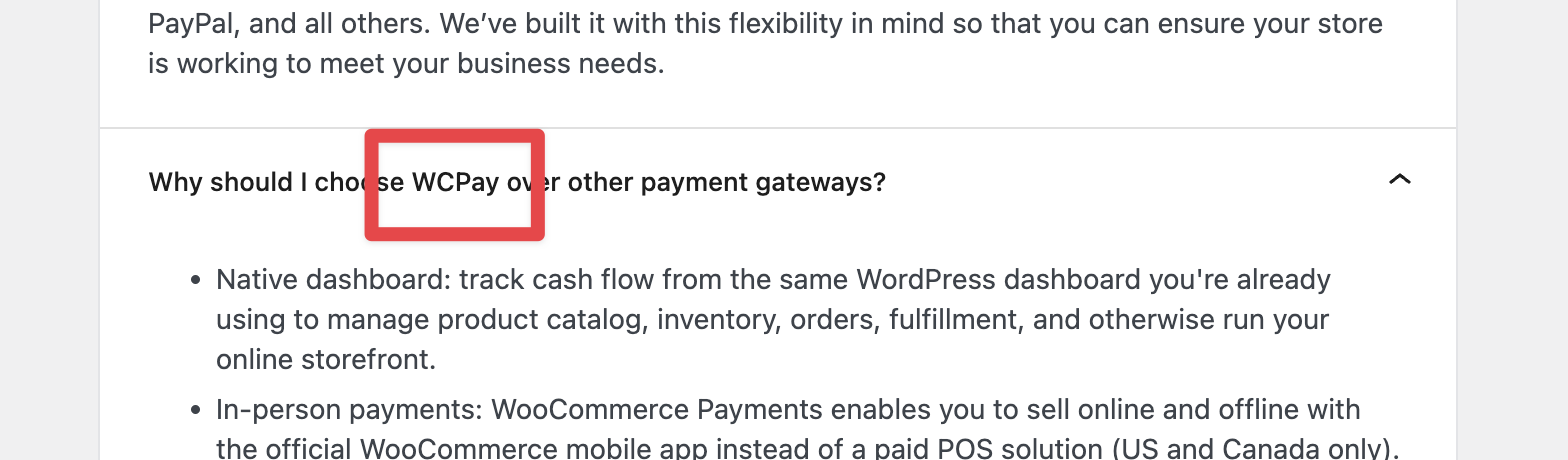 "WCPay" used on the new WooCommerce Payments experiment page · Issue ...