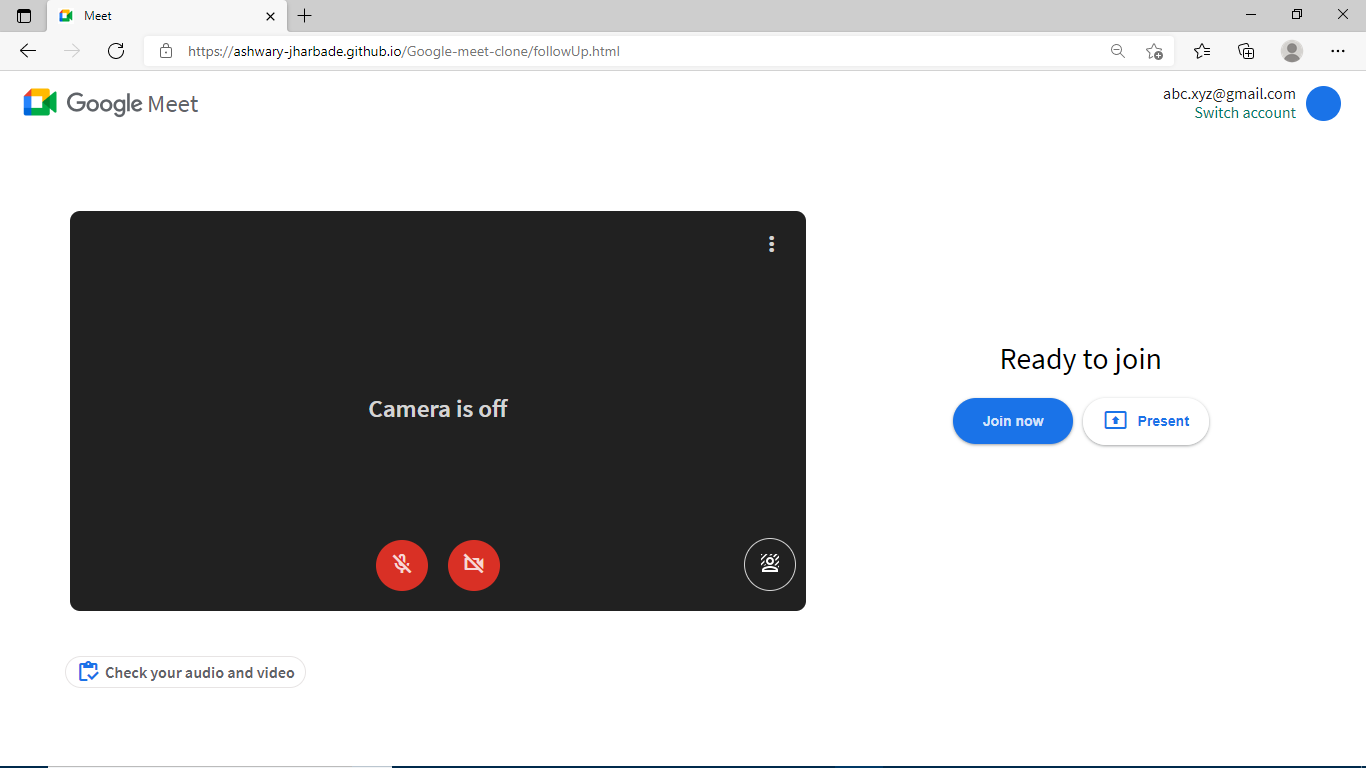 GitHub - Ashwary-Jharbade/Google-meet-clone: Trying to clone google ...