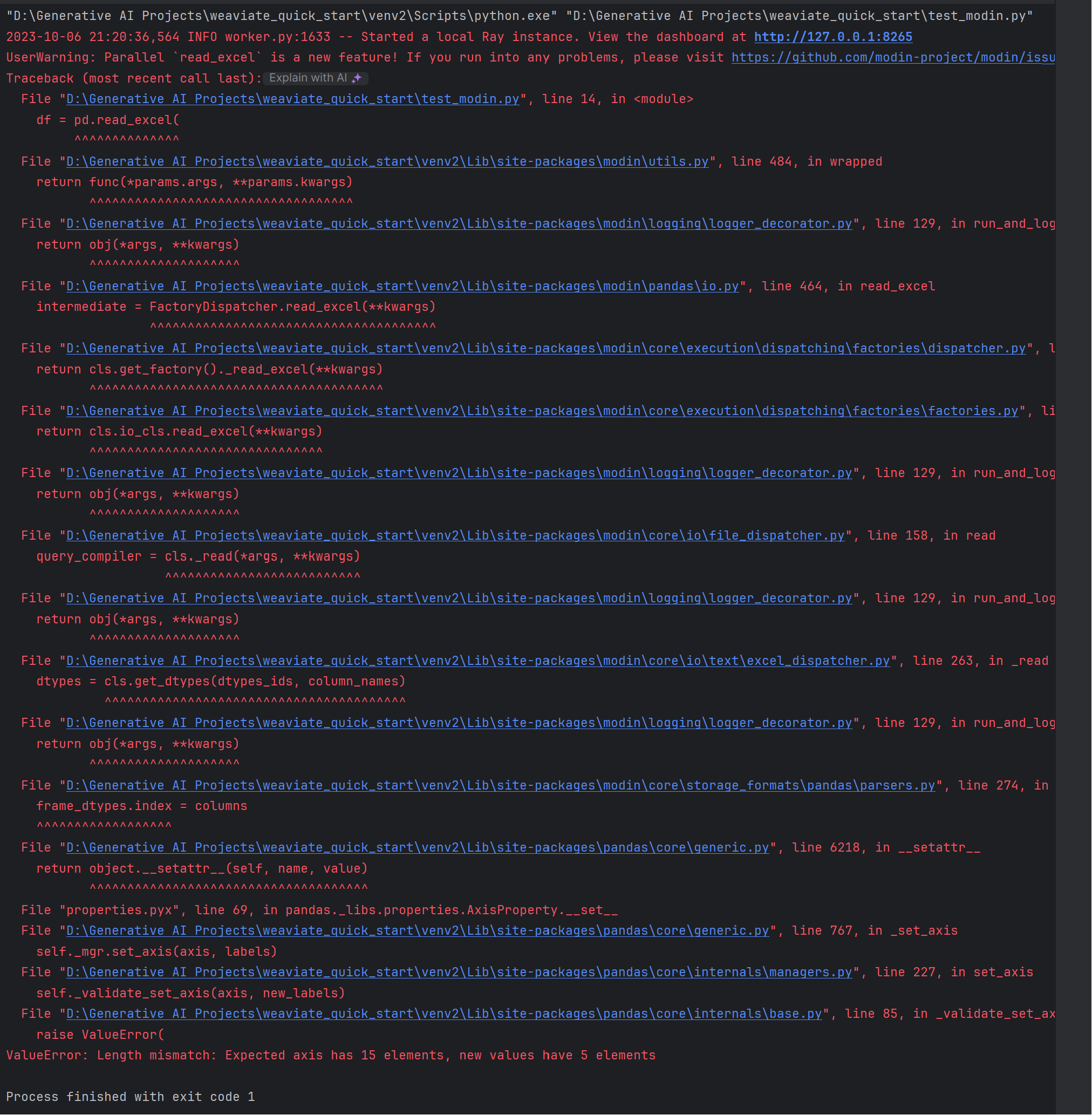 Length Mismatch when using `pd.read_excel()` · Issue #6637 · modin-project/modin · GitHub