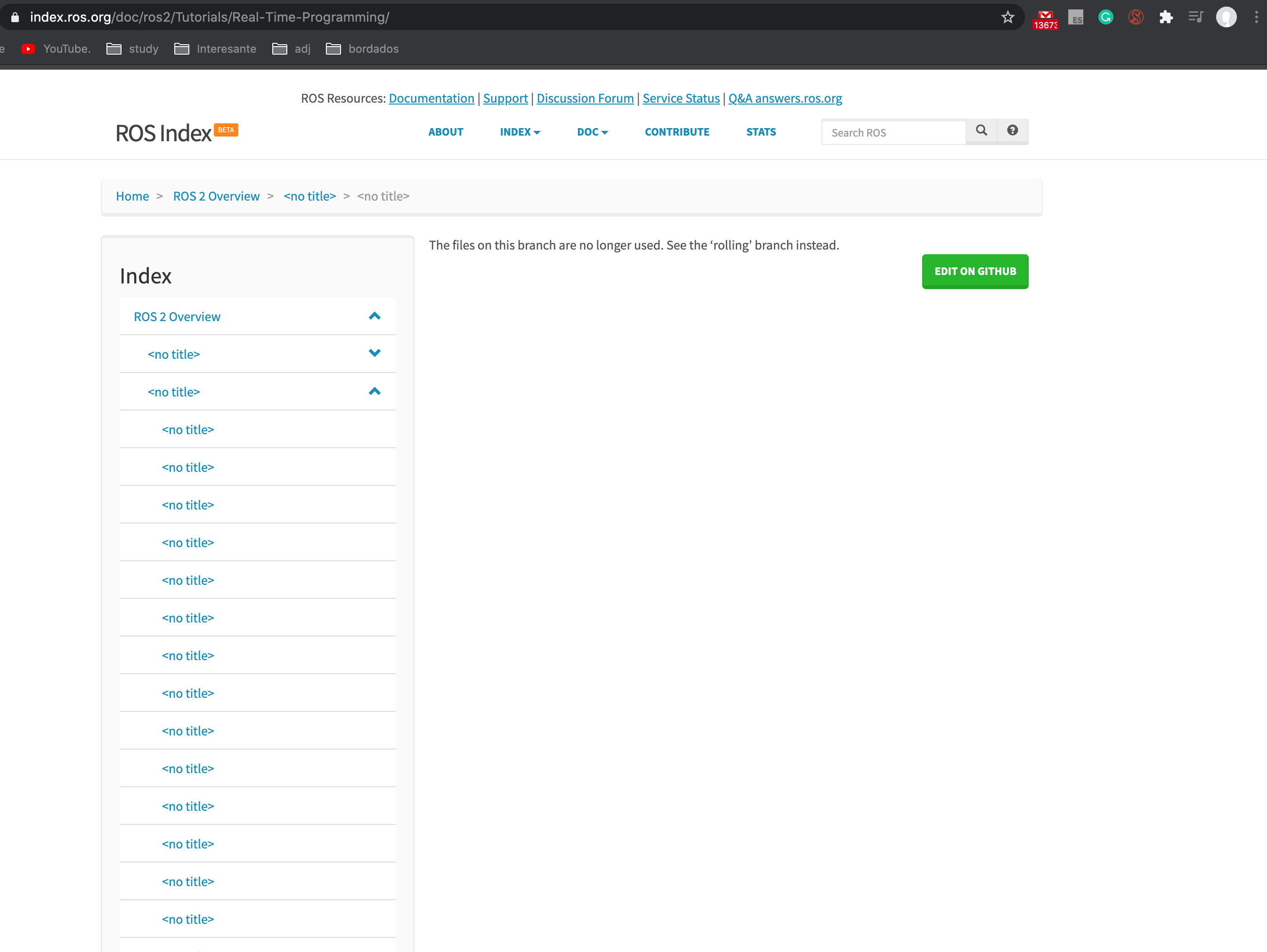 Page not shows content · Issue #255 · ros-infrastructure/rosindex · GitHub