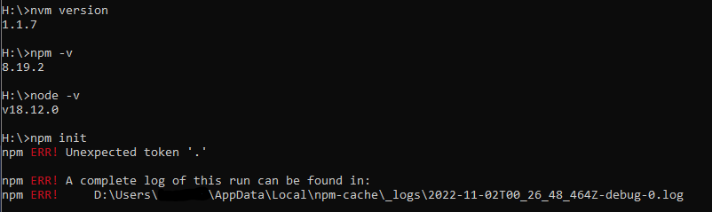 Npm Err Unexpected Token · Issue 871 · Coreybutlernvm Windows 9472