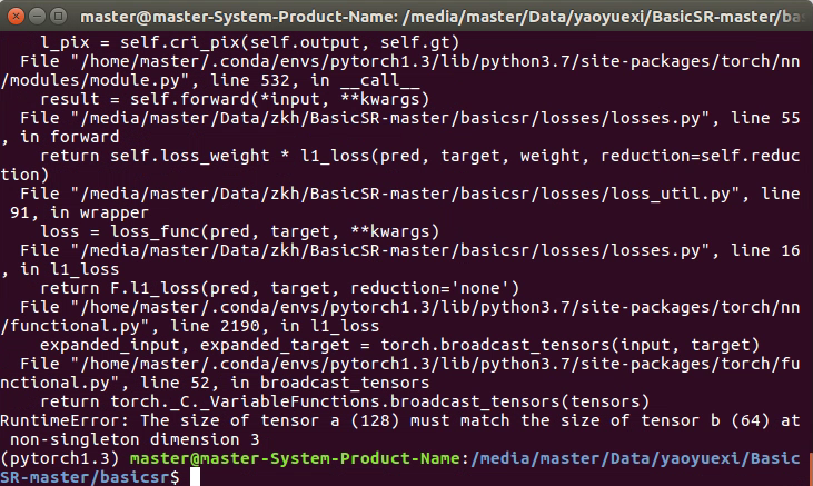 训练维度错误。。。 · Issue #472 · XPixelGroup/BasicSR · GitHub