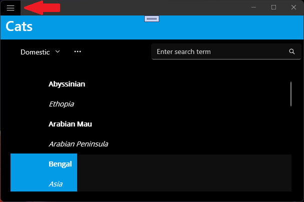 Hamburger icon (Flyout Menu) does not actualize colors depending the theme of OS (Dark/Light ...