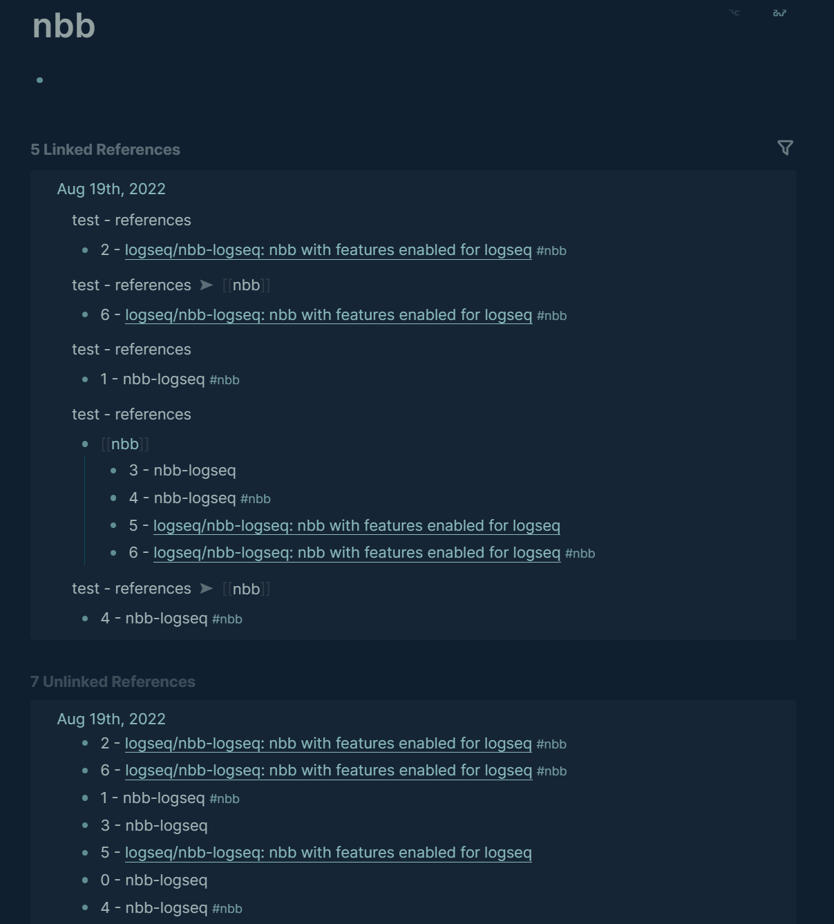 Unwanted Unlinked References · Issue #6421 · logseq/logseq · GitHub