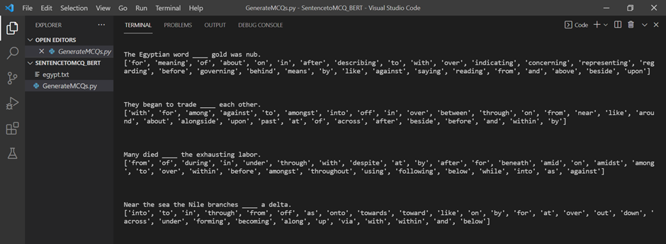 GitHub - Rishavks/Generating-MCQs-from-Text-Using-BertTokenizer: Takes ...