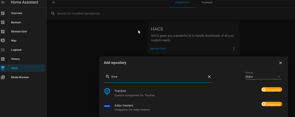 Integration not showing in HACS · Issue #103 · Pyhass/Hive-Custom-Component · GitHub
