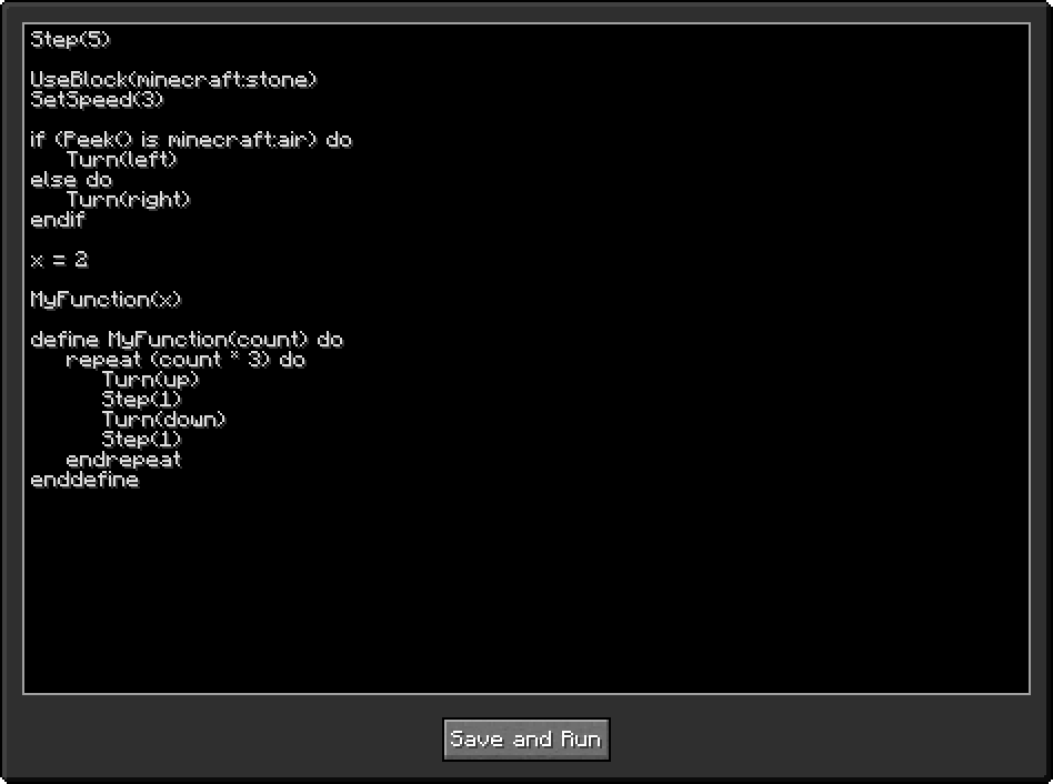 GitHub - MadsSR/MineScript: A turtle graphics language in Minecraft