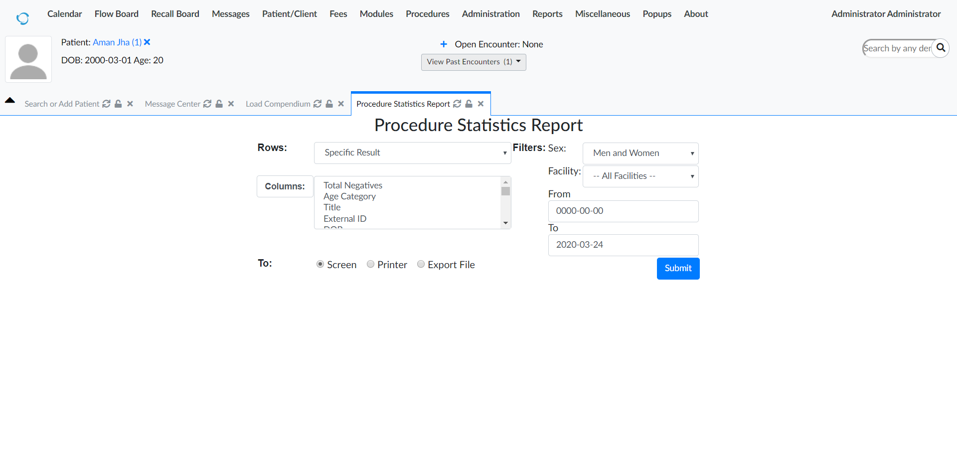 Ui Of Procedure Statistics Report Is Not Up To The Mark · Issue 3233