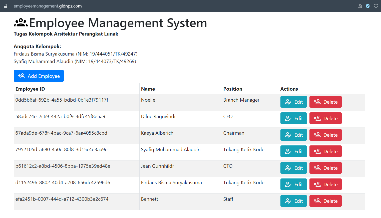 GitHub - gldnpz17/EmployeeManagement: An assignment for DTETI UGM's ...