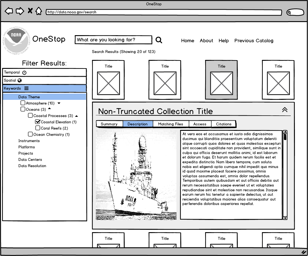 EPIC: Collections Details UI TLC · Issue #235 · cedardevs/onestop · GitHub