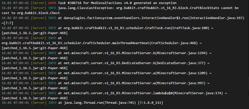 Console Errors · Issue #893 · Dans-Plugins/Medieval-Factions · GitHub