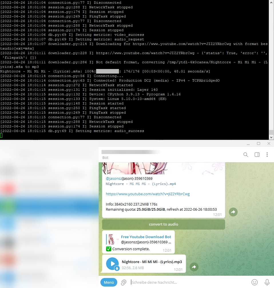 Covert to Audio Button does Not work. · Issue #126 · tgbot-collection/ytdlbot · GitHub