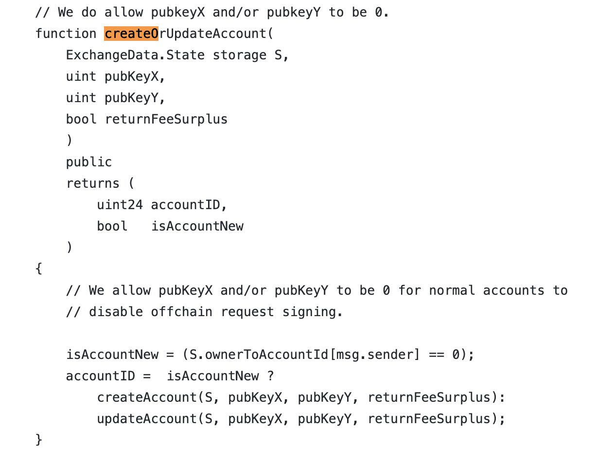 DEX operator not enforced to handle `createOrUpdateAccount` · Issue #245 · Loopring/protocols ...